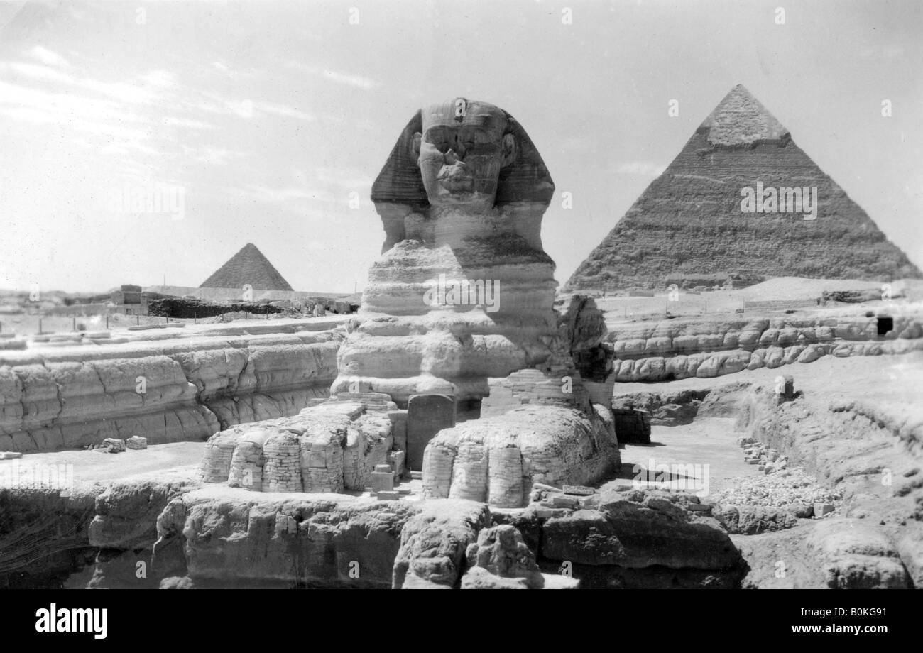 The Great Sphinx of Giza, Egypt, May 1949. Artist: Unknown Stock Photo ...