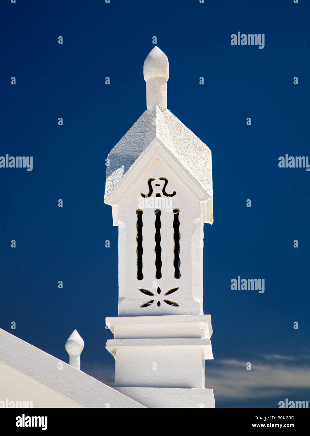 White chimney in Portugal,Europe Stock Photo - Alamy
