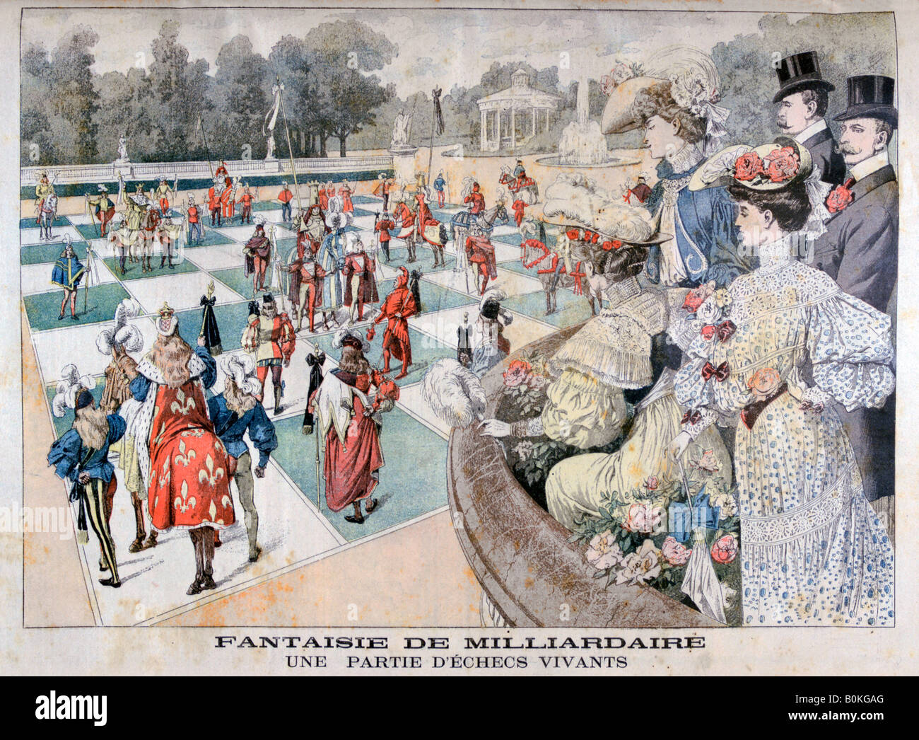 Fantasy of a billionaire: a human chess game, 1904. Artist: Unknown ...