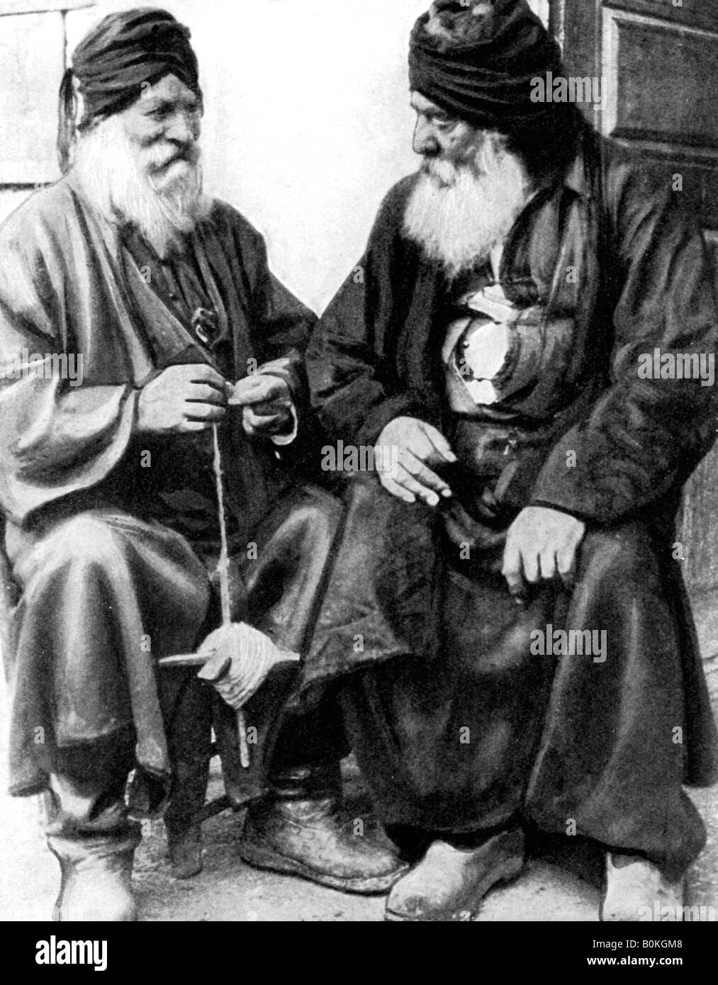 Turkish Cypriot men spinning, 1936. Artist: Unknown Stock Photo - Alamy
