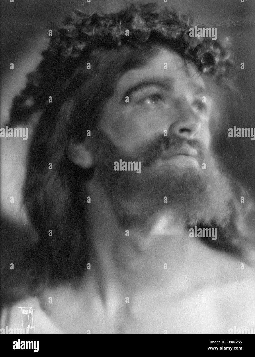 A photographic representation of Jesus, early 20th century.Artist ...