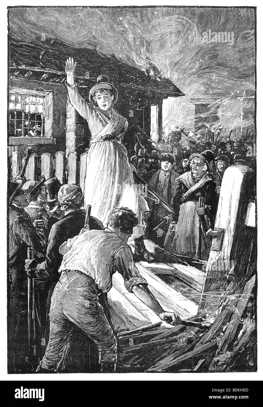 Rebecca Riots, South Wales, 1840s, (1900). Artist: Unknown Stock Photo ...