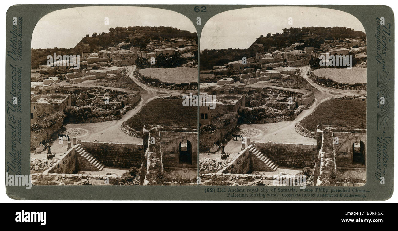 Ancient royal city of Samaria, where Philip preached Christ, looking ...