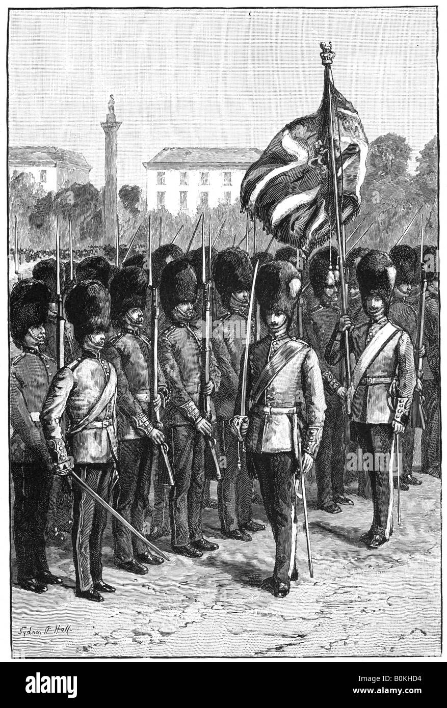 Trooping the Colour on the queen's birthday, St James's Park, London ...