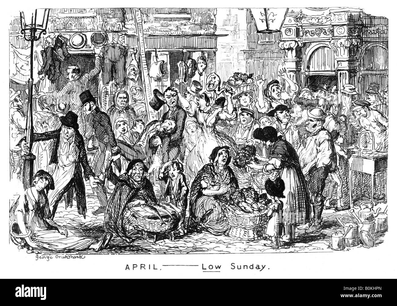 Nineteenth century women trade Black and White Stock Photos & Images ...