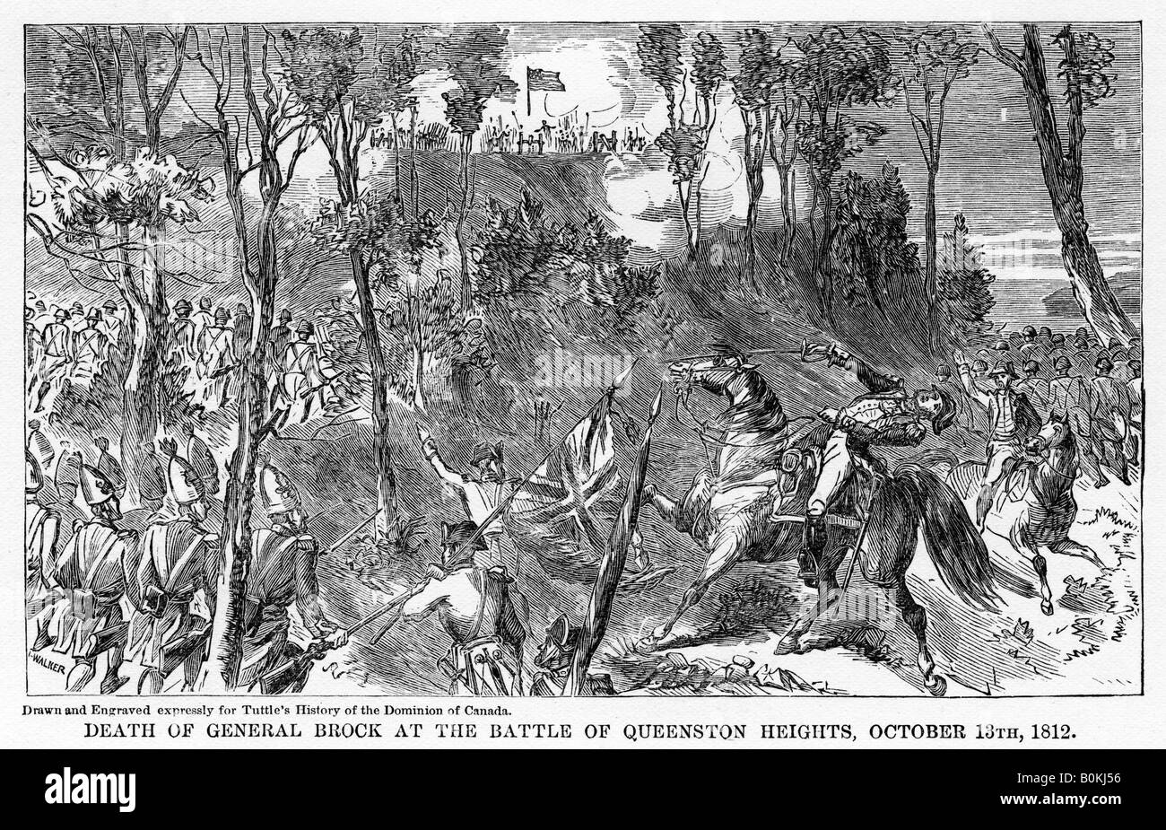 'Death of General Brock at the Battle of Queenston Heights, October ...