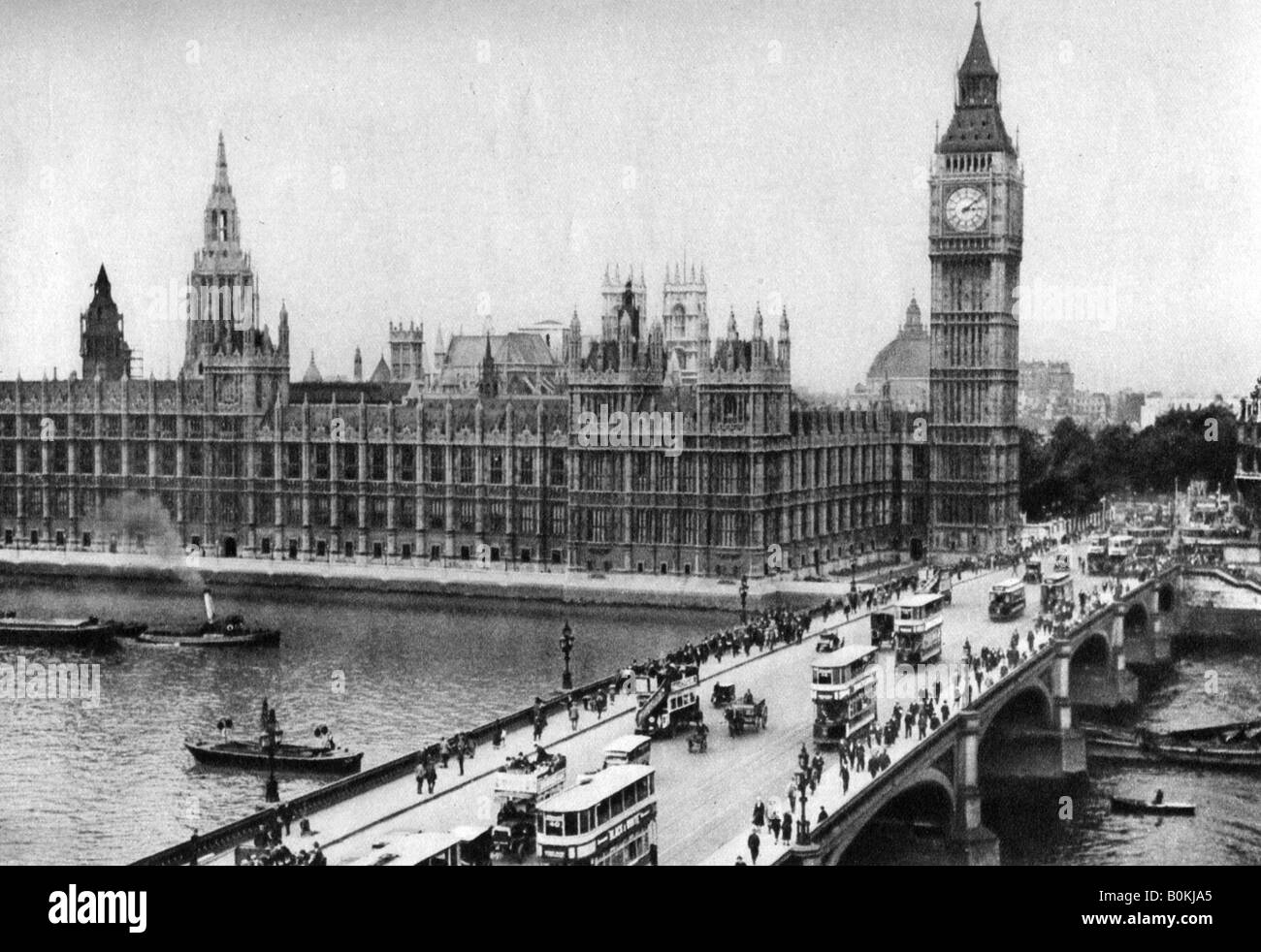 The Houses of Parliament and Westminster Bridge, London, 1926-1927 ...