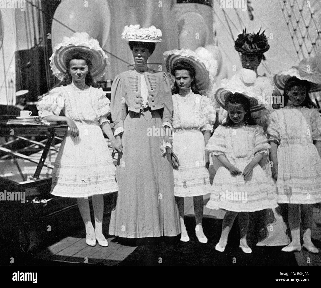 The mother, sister and children of Tsar Nicholas II (1868-1918) of ...