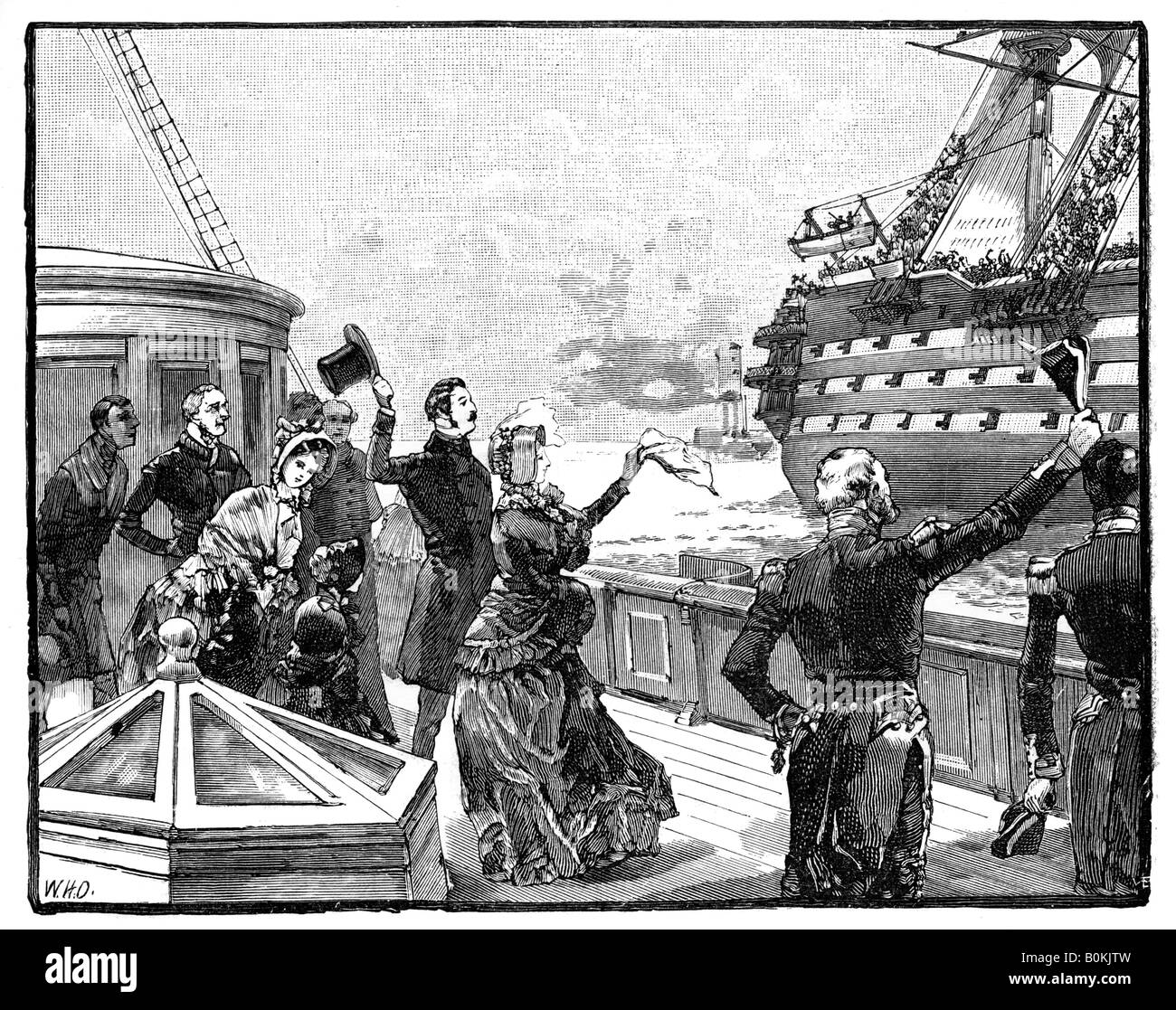 Waving at ship hi-res stock photography and images - Alamy