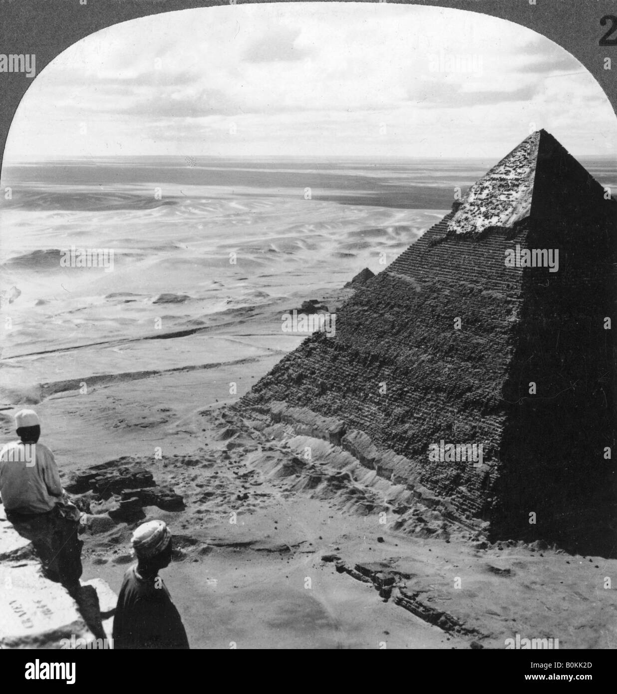 'The Second Pyramid, showing part of the original covering, Egypt ...
