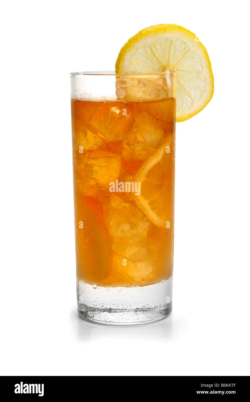 Glass of iced tea Stock Photo - Alamy