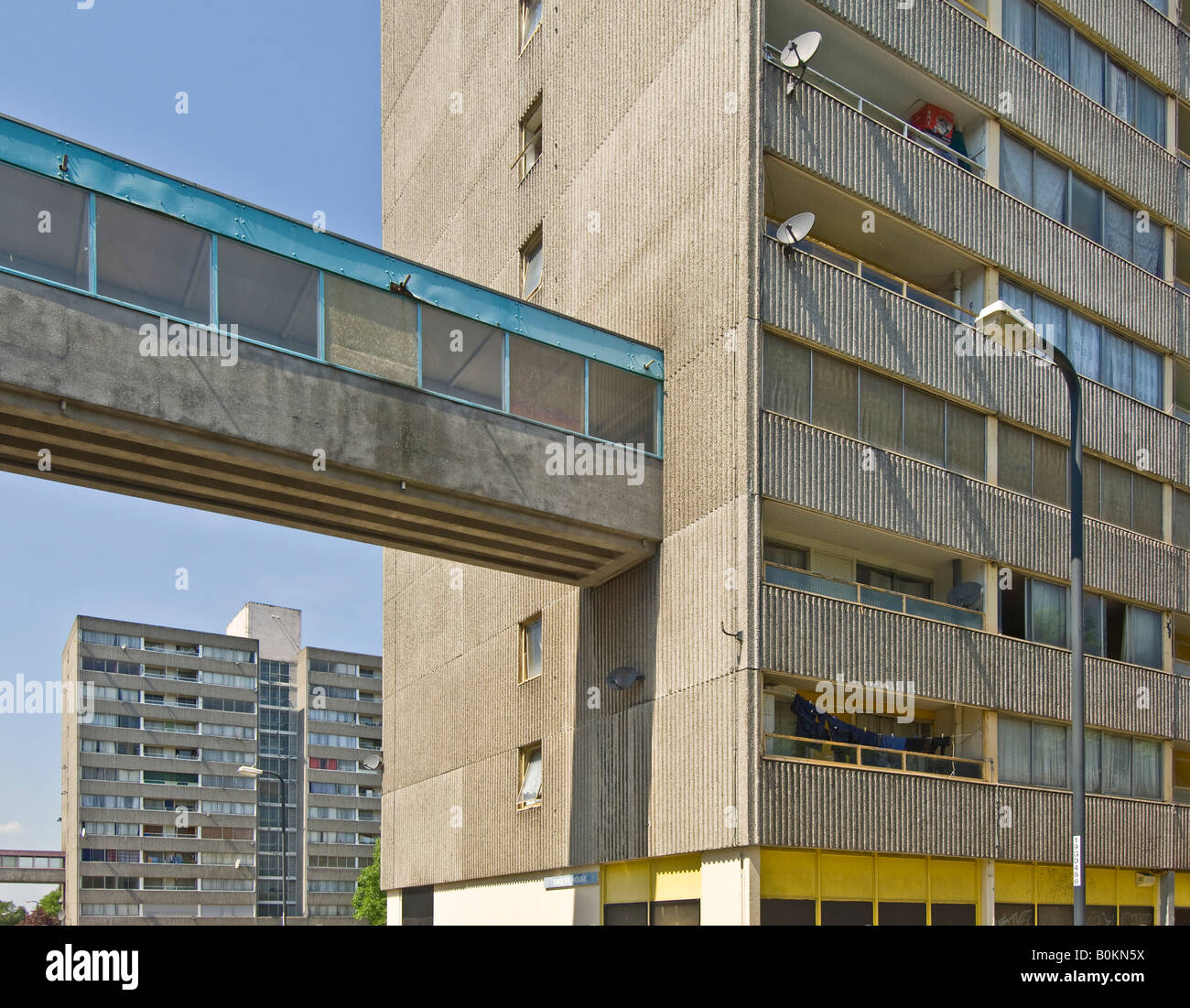 A view of one of the tower blocks on the infamous Ferrier estate in ...