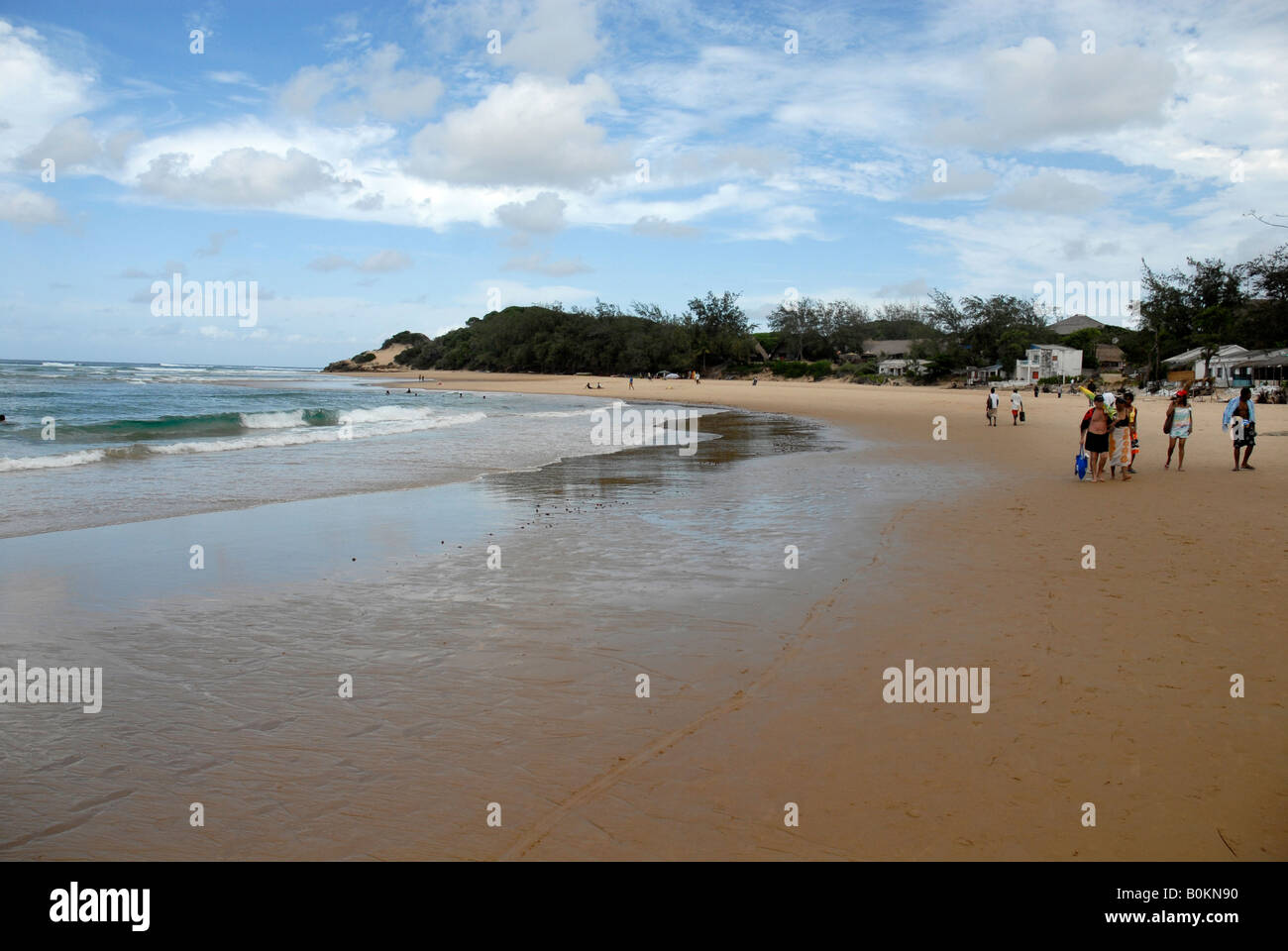 The main beach strip in Tofo Stock Photo - Alamy