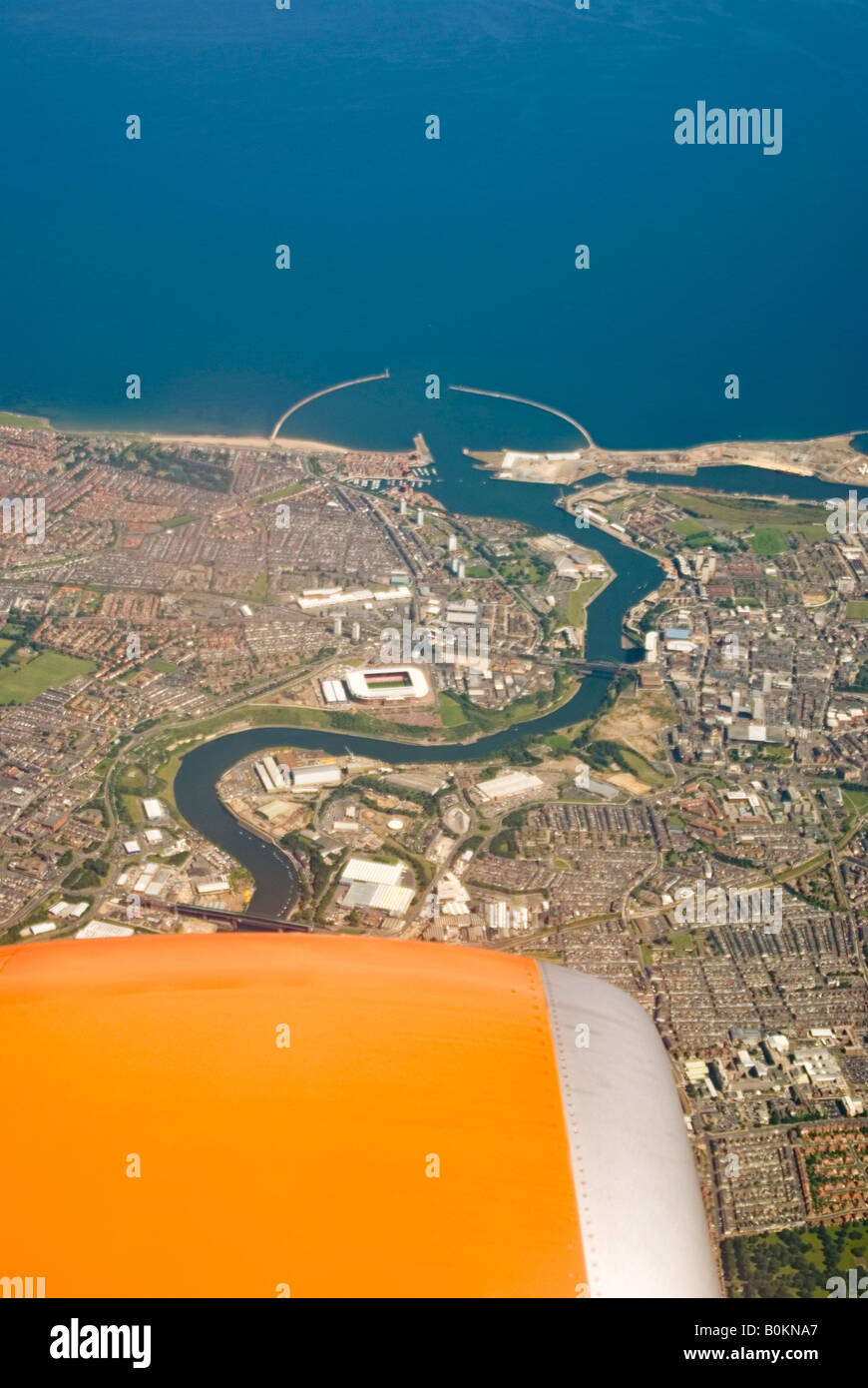 Arial Photo of River Wear taken above Sunderland Stock Photo - Alamy