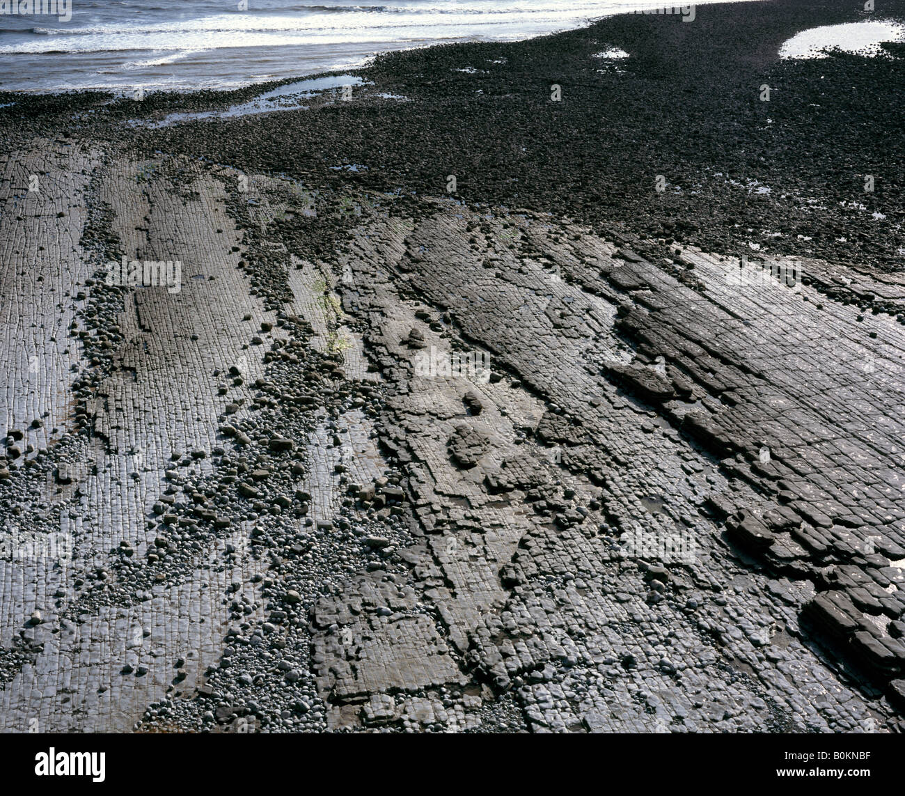 The beach at Llantwit Major or Llanilltud Fawr Vale of Glamorgan Wales ...