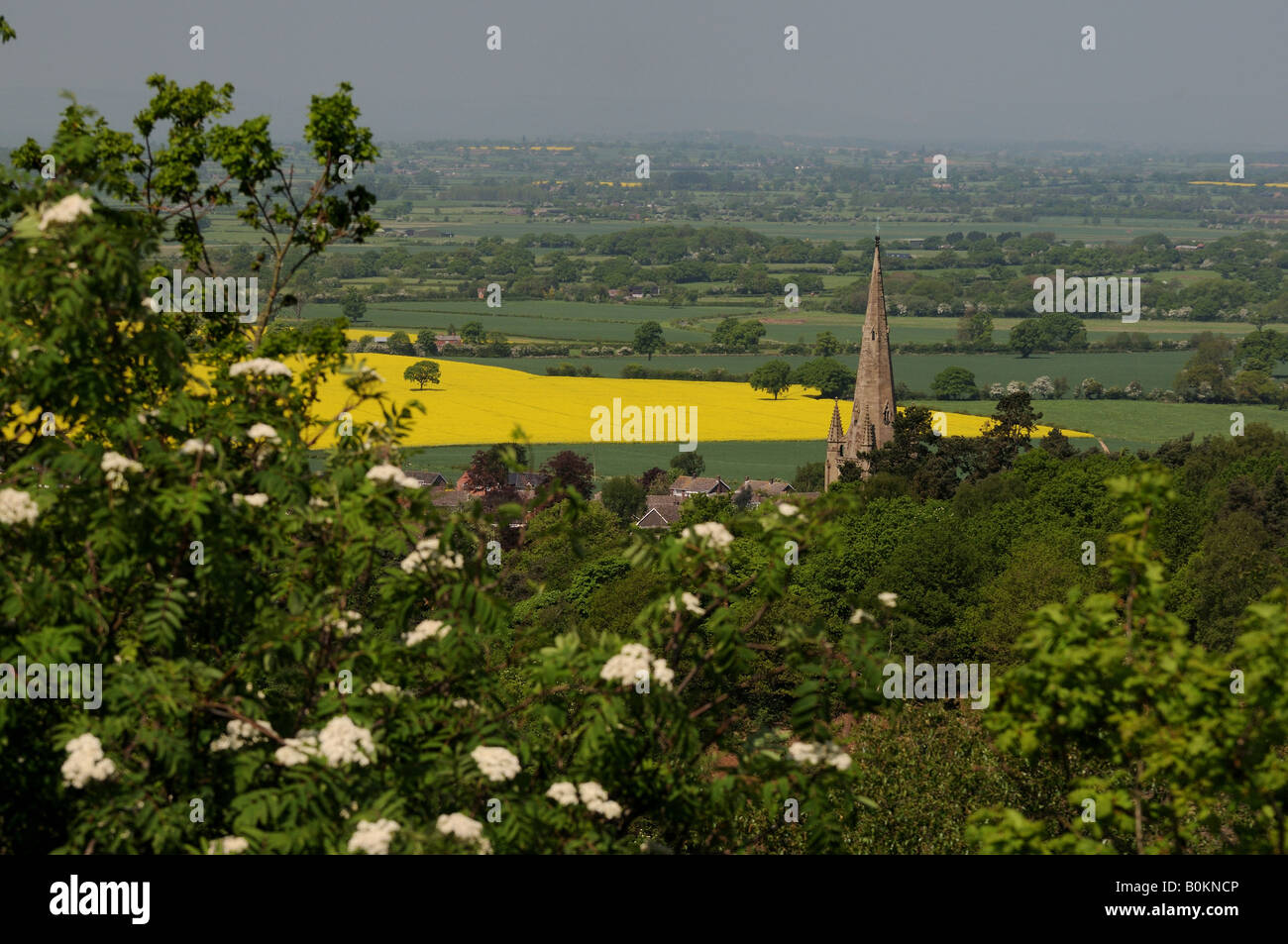All Saints Church, Clive, viewed from Grinshill Hill, Shropshire ...