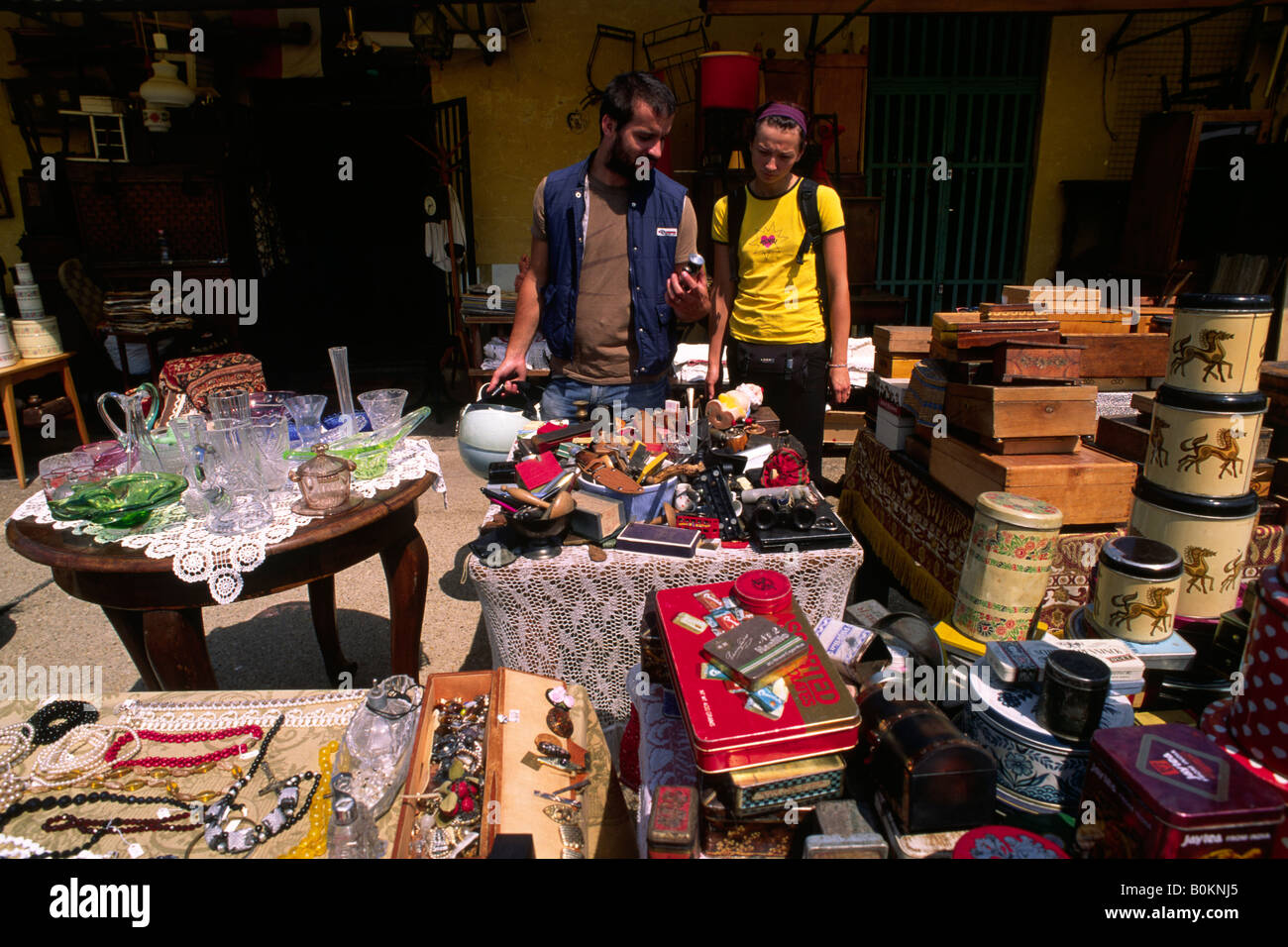 Hungary, Budapest, Ecseri Piac flea market Stock Photo - Alamy