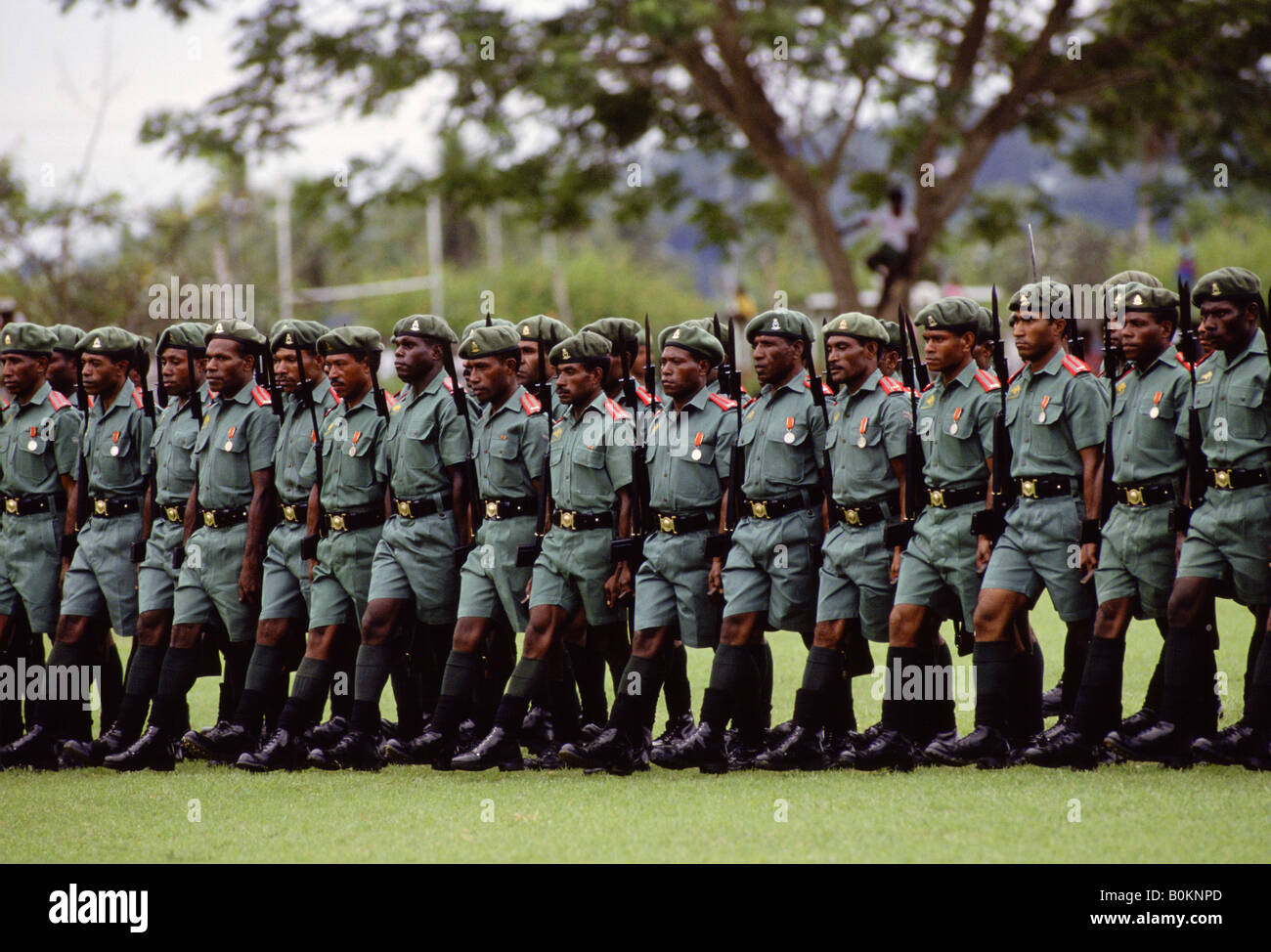 Soldiers of Pacific Islands Force Papua New Guinea Stock Photo - Alamy