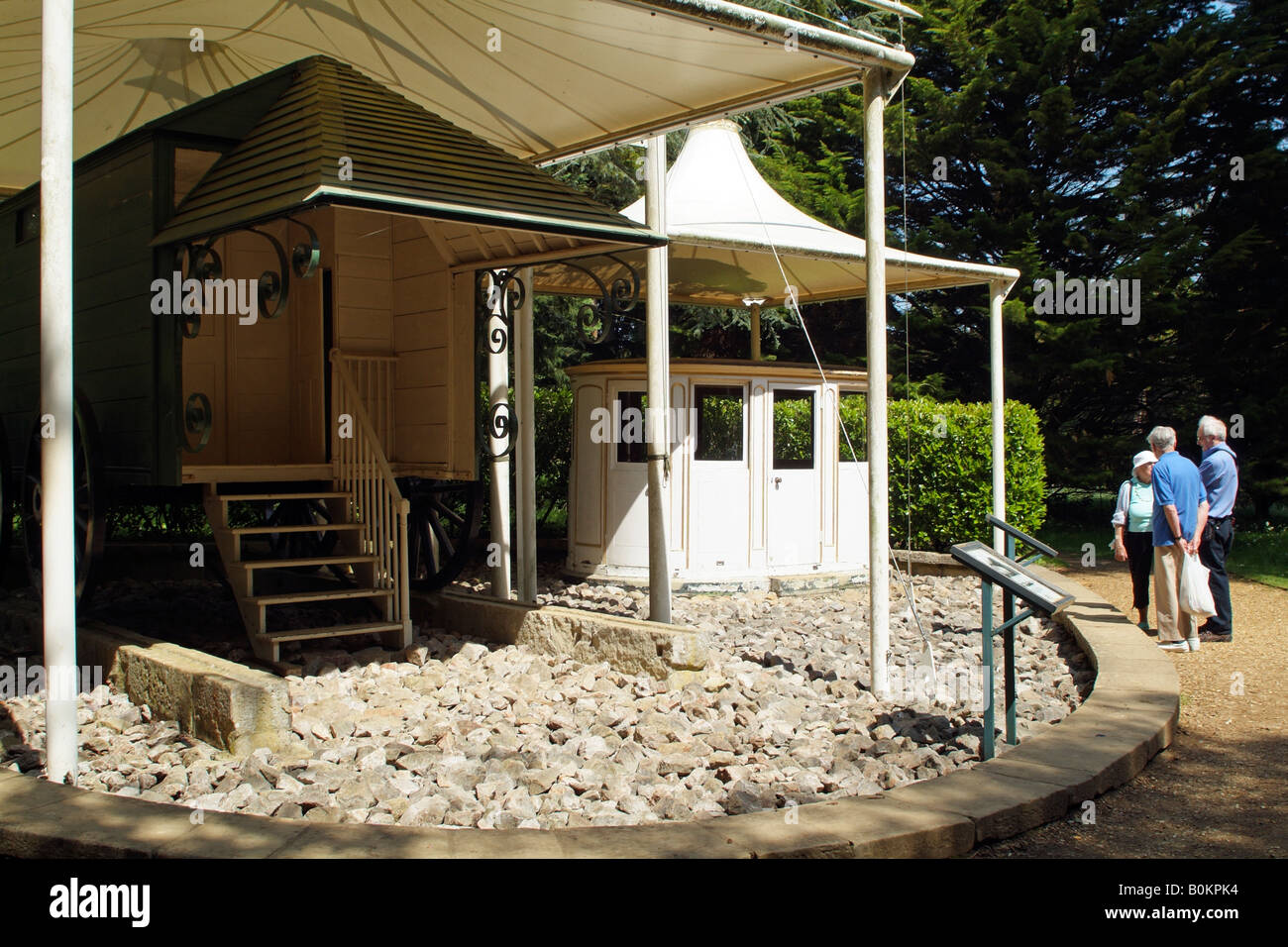 Tourist view the Royal Yacht Alberta forward deckhouse and Queen ...