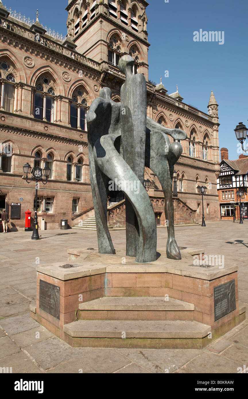 Celebration of Chester sculpture in Chester UK Stock Photo - Alamy