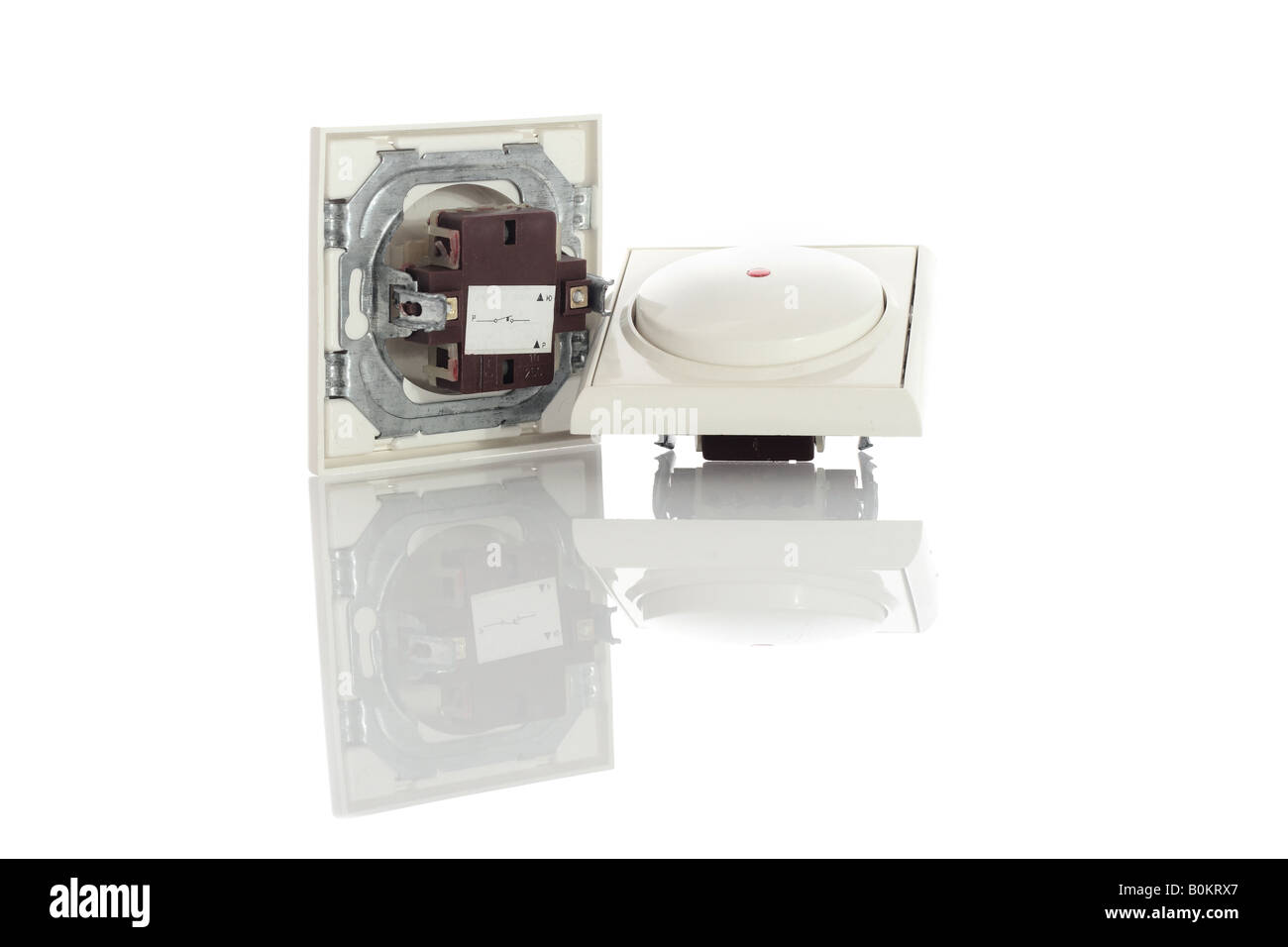 front and backside of a power switch Stock Photo - Alamy