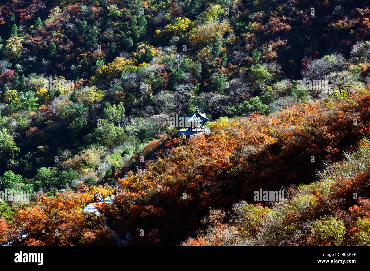 a pavilion in Fragrant Hills Park in the Western Hills Beijing China ...