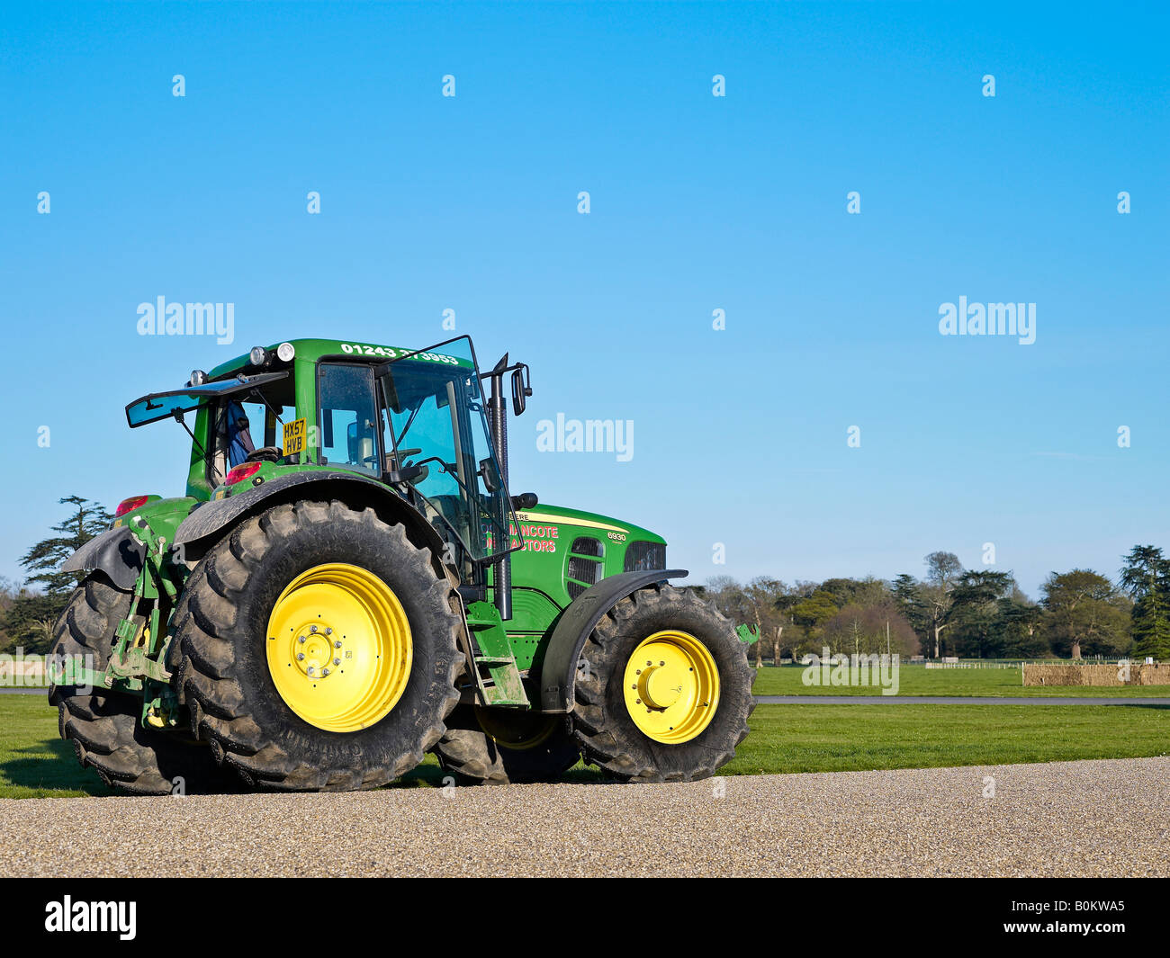 john Deere tractor farm farming countryside farmer Stock Photo - Alamy