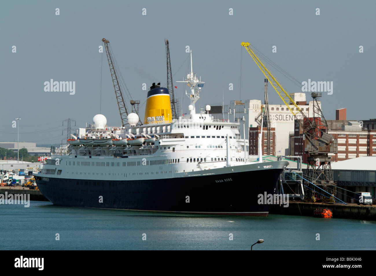 Saga Rose cruise ship berthed Port of Southampton southern England UK ...