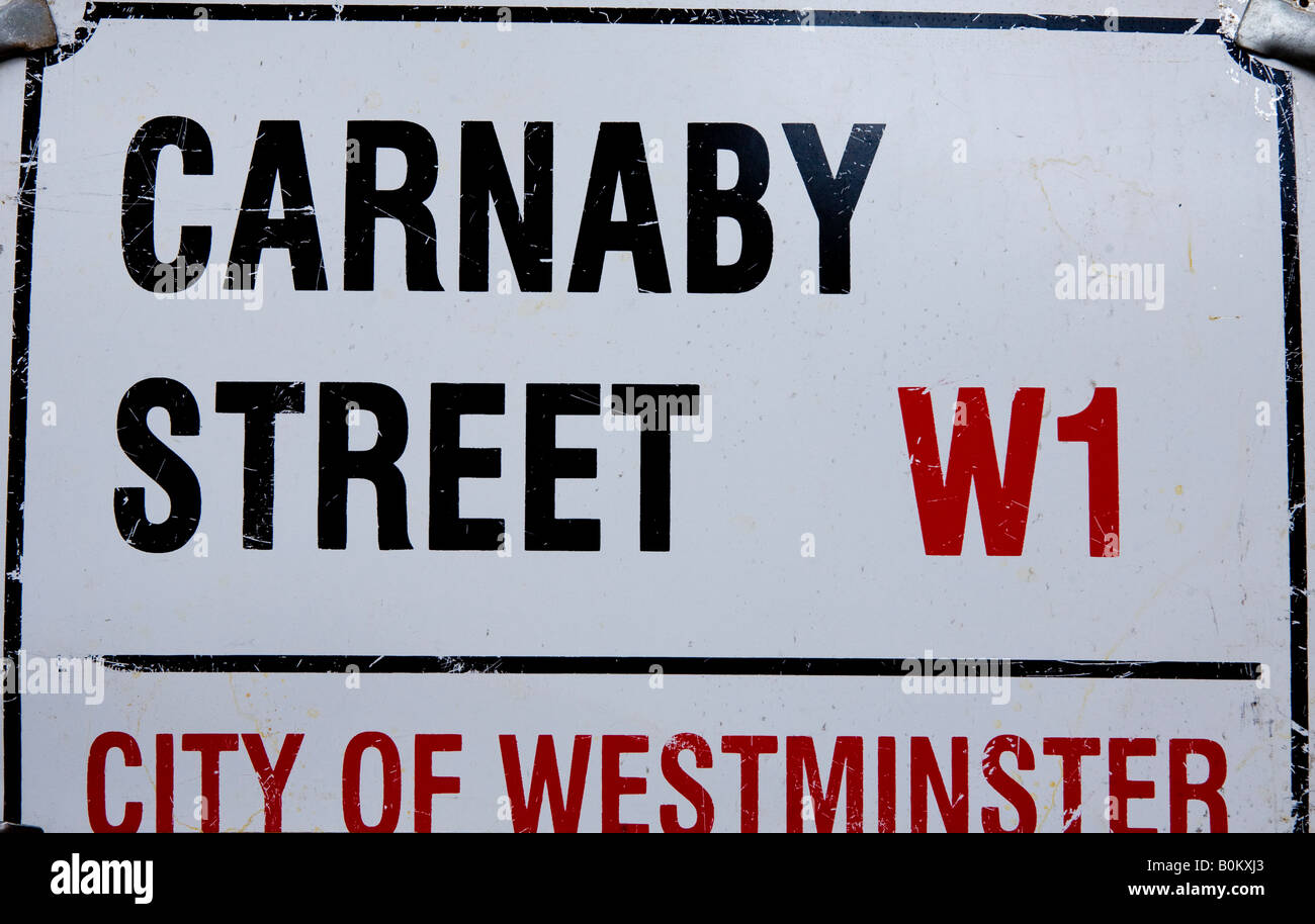 Carnaby Street And Road Sign London UK Europe Stock Photo - Alamy