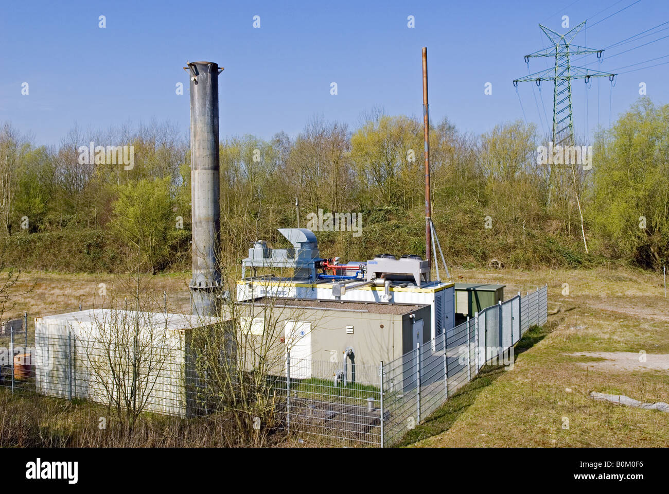 Generator producing electricity from methane gases from household waste ...