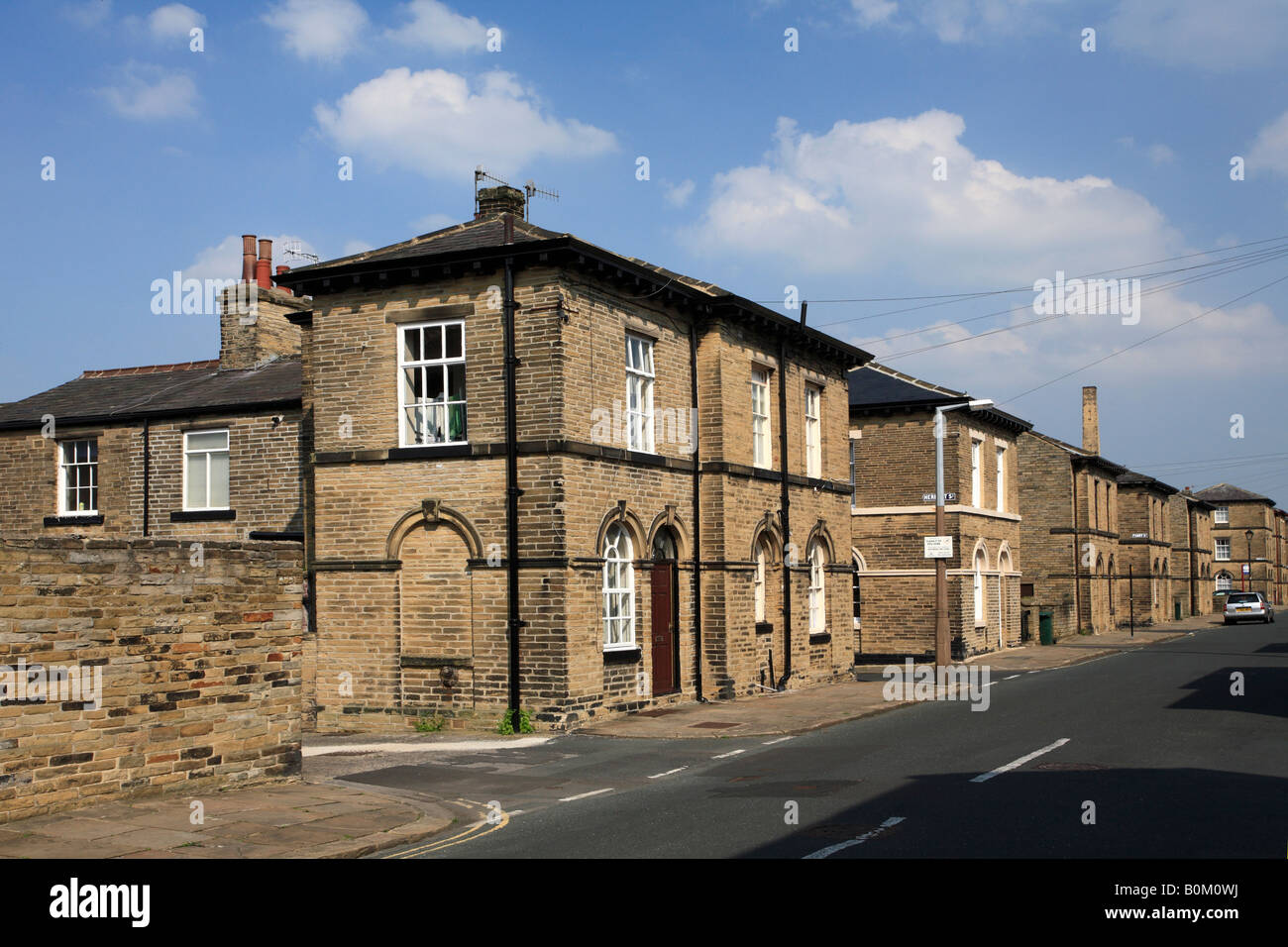 Houses in Saltaire Village, UNESCO World Heritage Site, Bradford, West ...