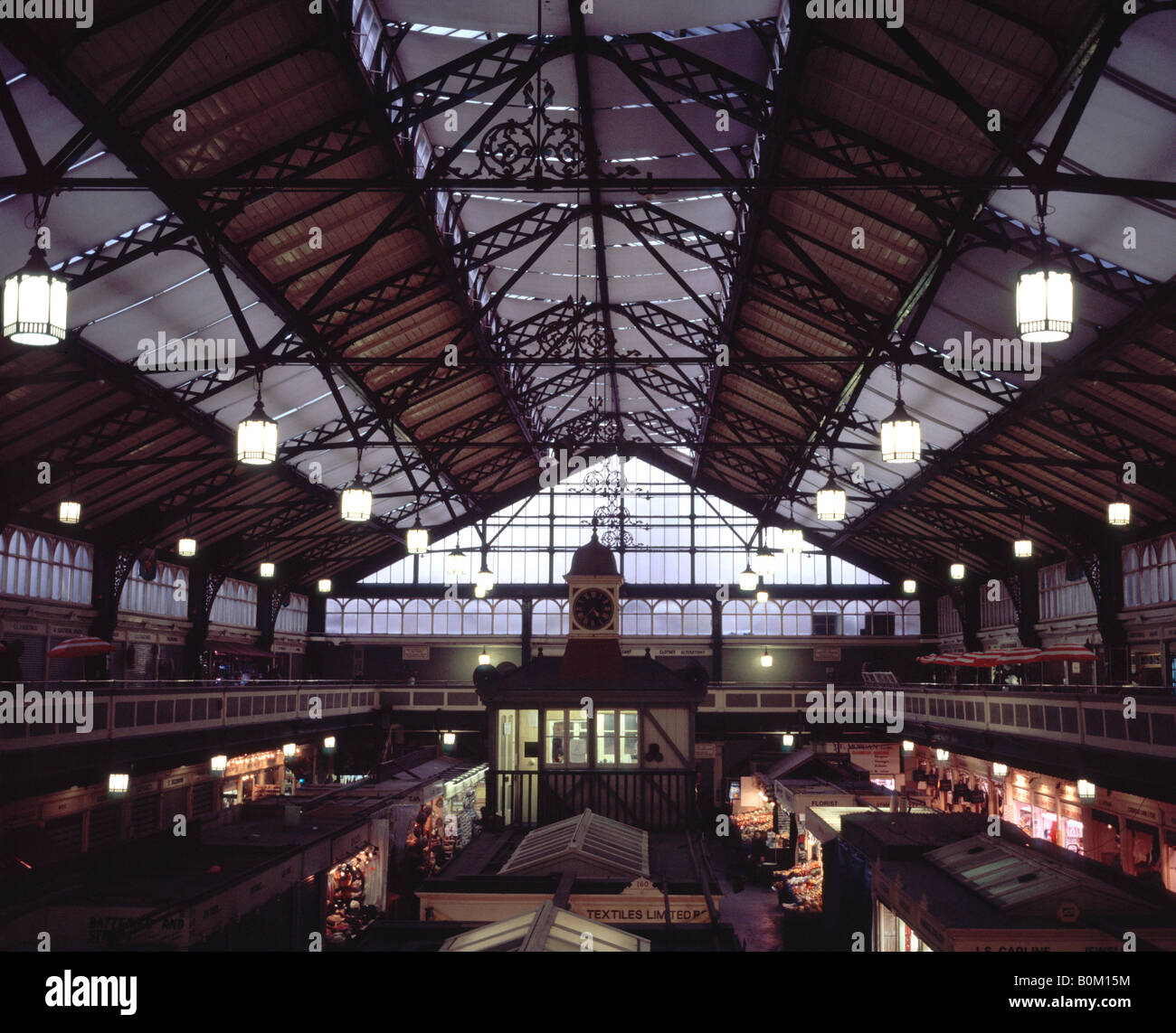 Inside Cardiff Market, city centre, Cardiff Wales Stock Photo - Alamy