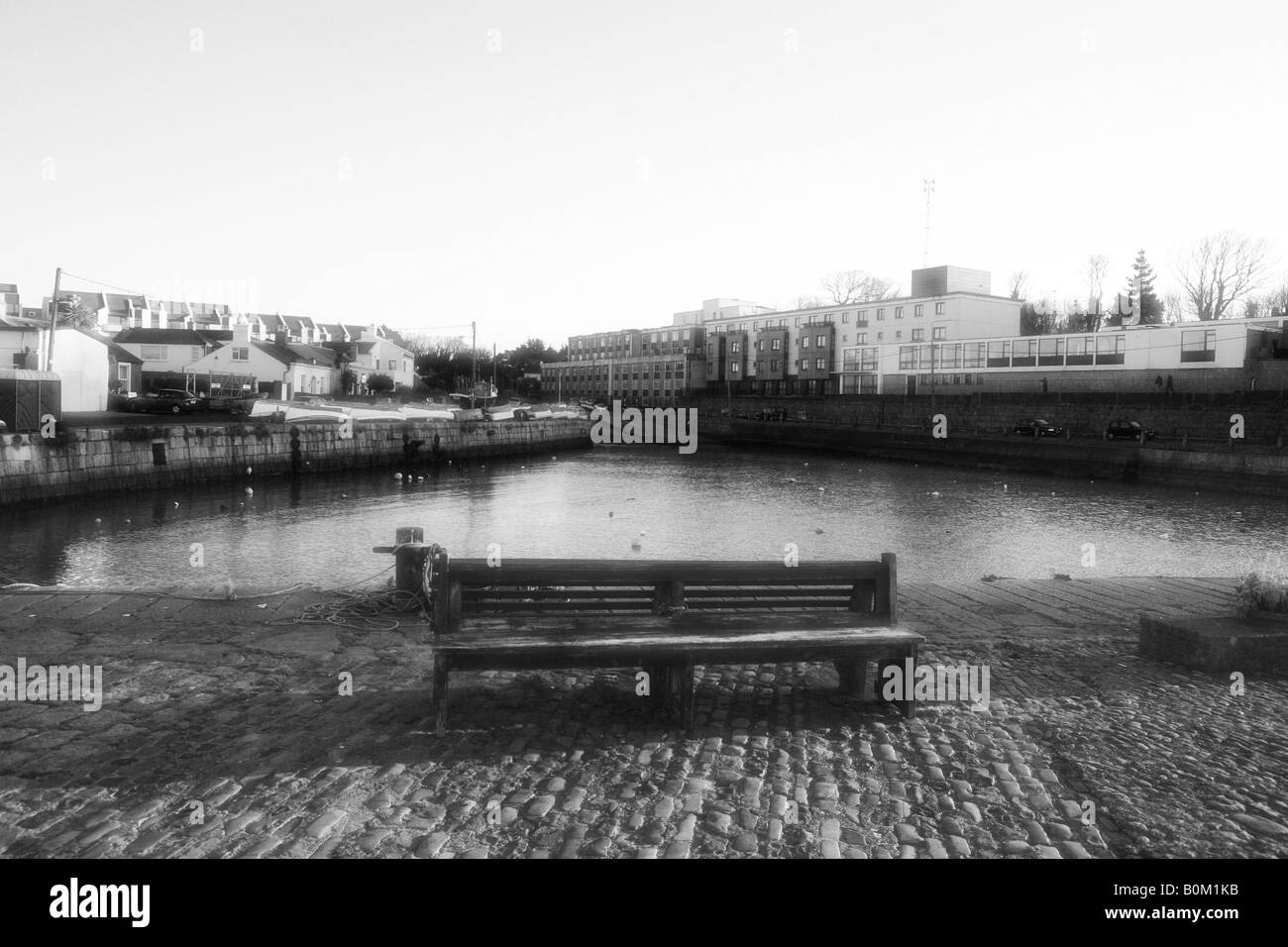 Black and white Bench, Bullock Harbour, Dun Laoghaire, Dublin CoDublin ...