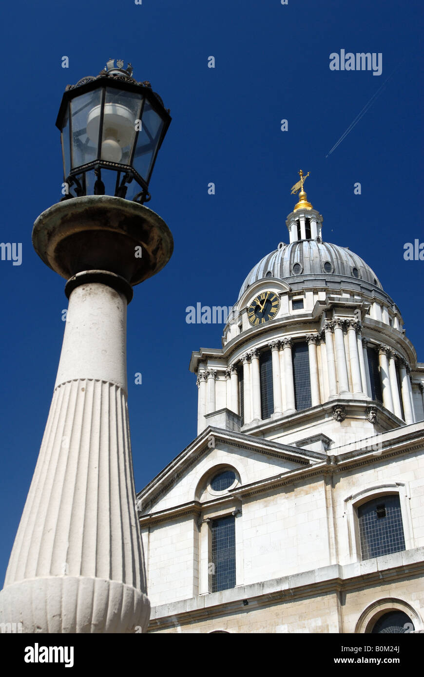 Chapel Tower viewed from Queen Mary Court, the Old Royal Naval College ...