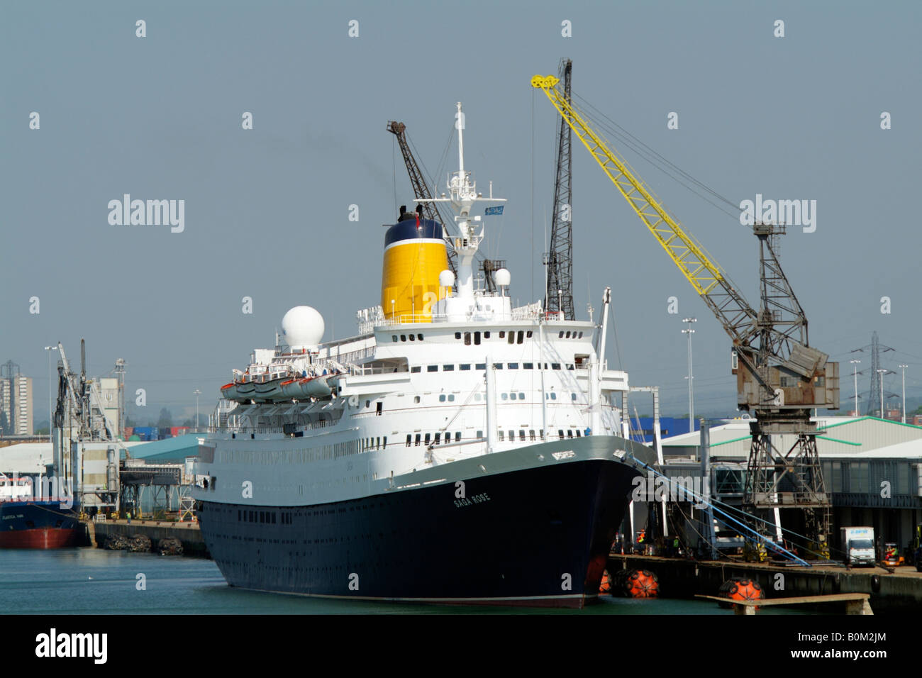 Saga Rose cruise ship berthed Port of Southampton southern England UK ...