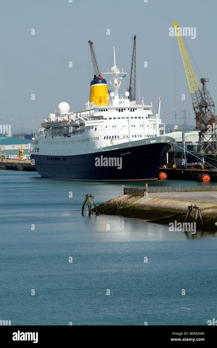 Saga Rose cruise ship berthed Port of Southampton southern England UK ...