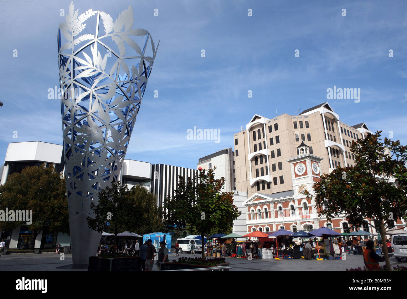 Cathedral square Christchurch New Zealand Stock Photo - Alamy
