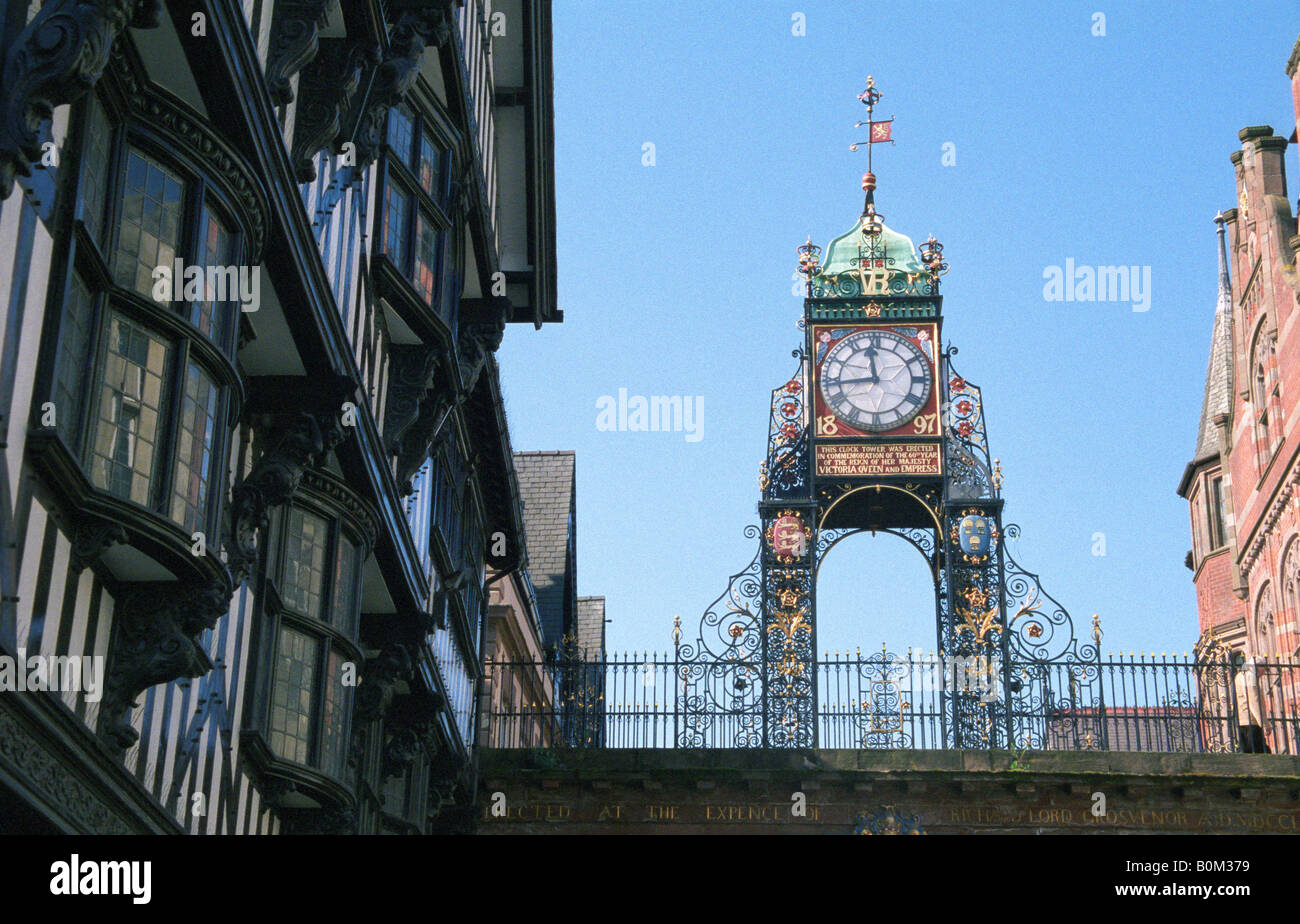 Eastgate Clock, Chester, England, Spring 2008 Stock Photo - Alamy