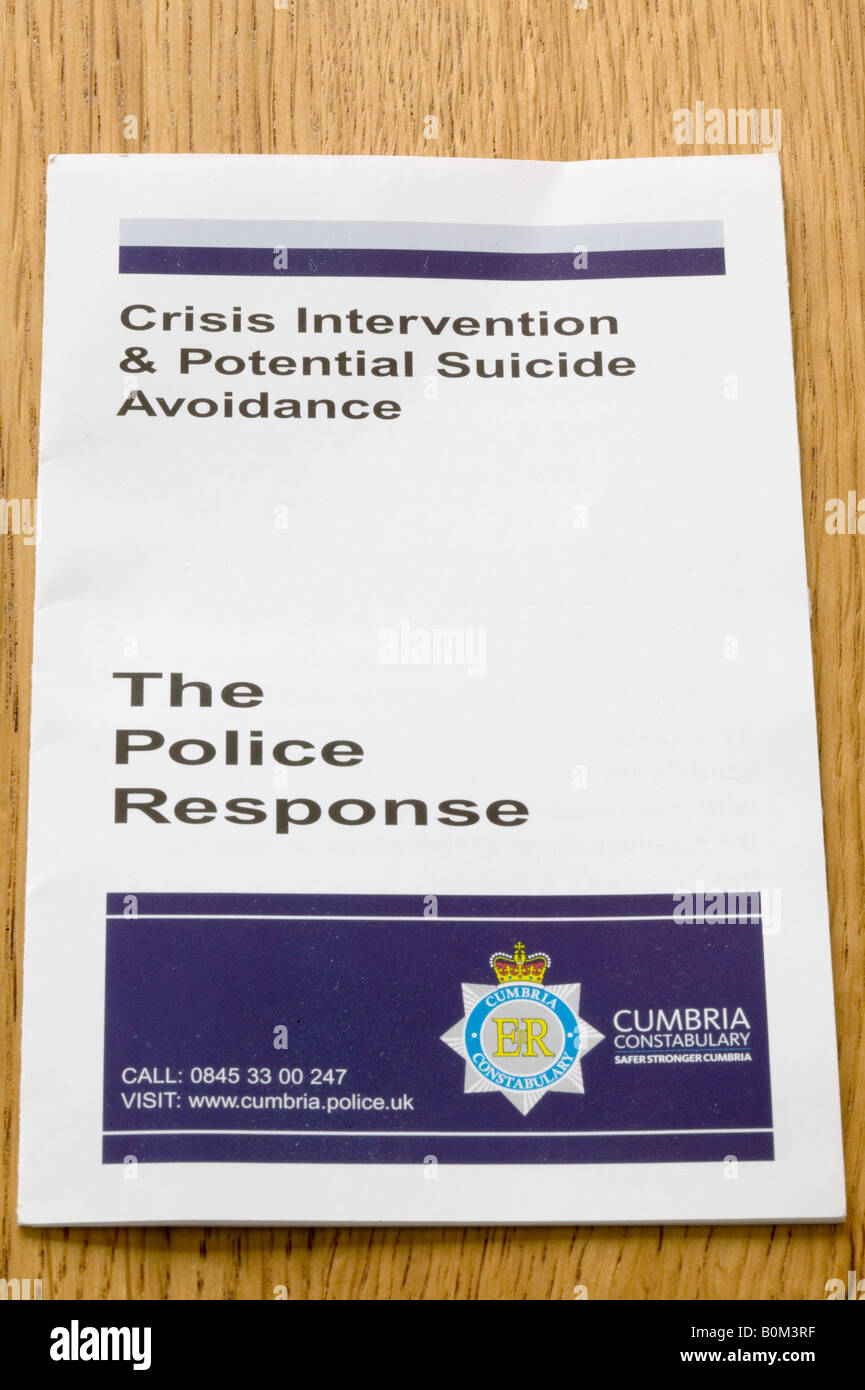 A leaflet issued to Cumbria Police force on how to react to potential ...