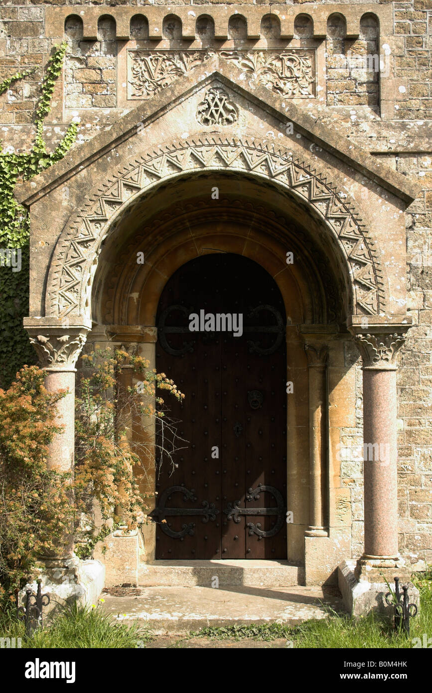 Entrance to St Mildred's Church, Whippingham, Isle of Wight Stock Photo ...