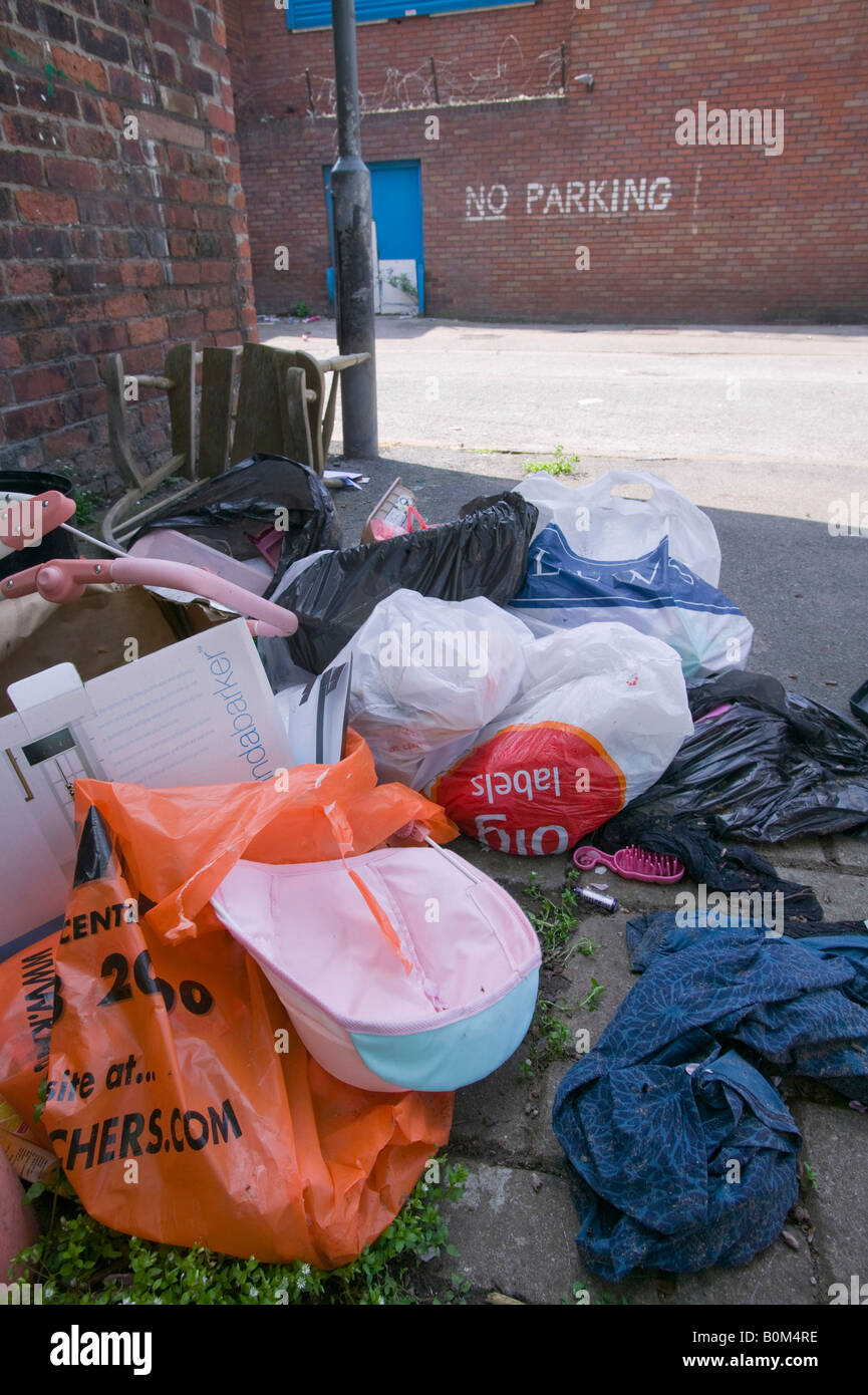 Rubbish dumped in Liverpool UK Stock Photo - Alamy