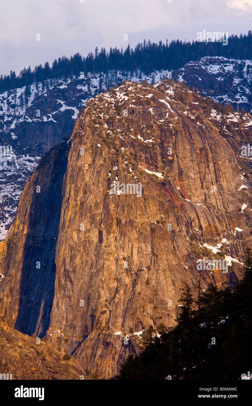 Sunset light on Cathedral Rock Yosemite Valley Yosemite National Park ...