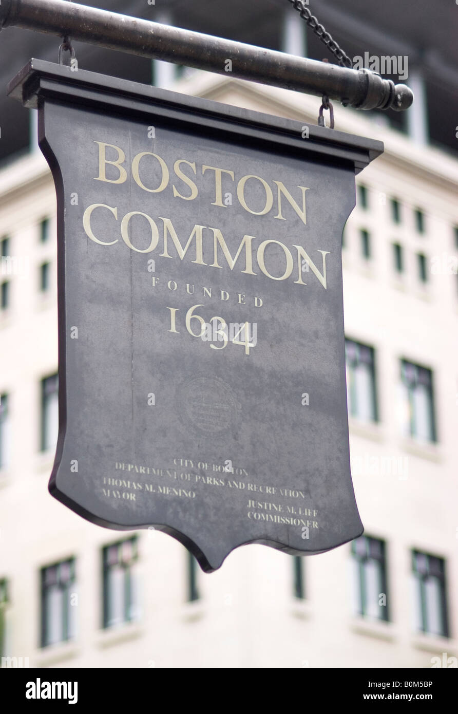 Boston common sign Stock Photo - Alamy