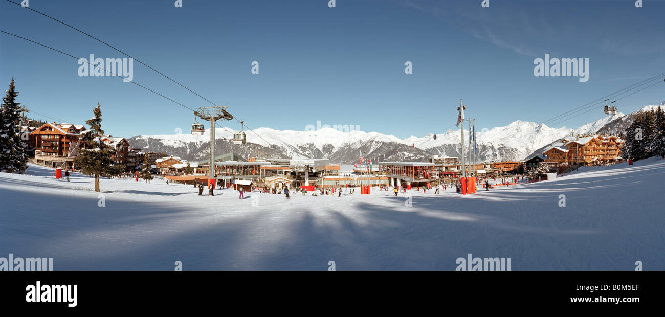 A panoramic view of La Croisette at Courchevel ski resort in the French ...