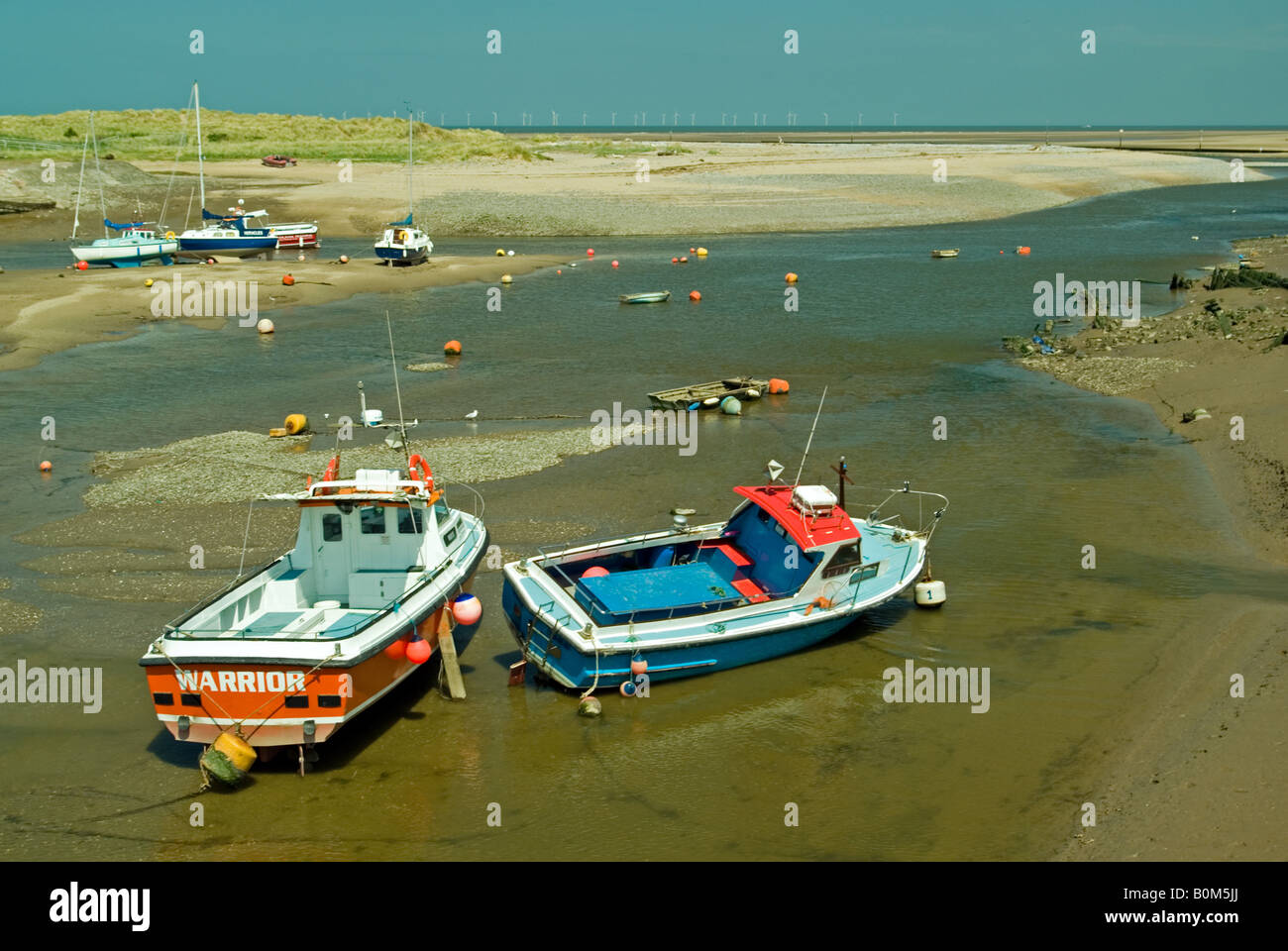 Boats in Foryd Harbour, Rhyl at Low Tide Stock Photo - Alamy