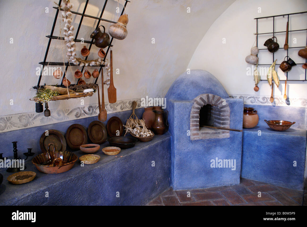 Cocina Colonial Historica Spanish Colonial Kitchen Hi Res Stock