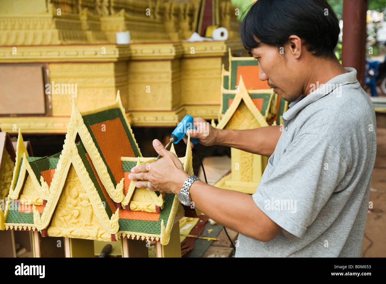 Thailand wax castle festival hi-res stock photography and images - Alamy