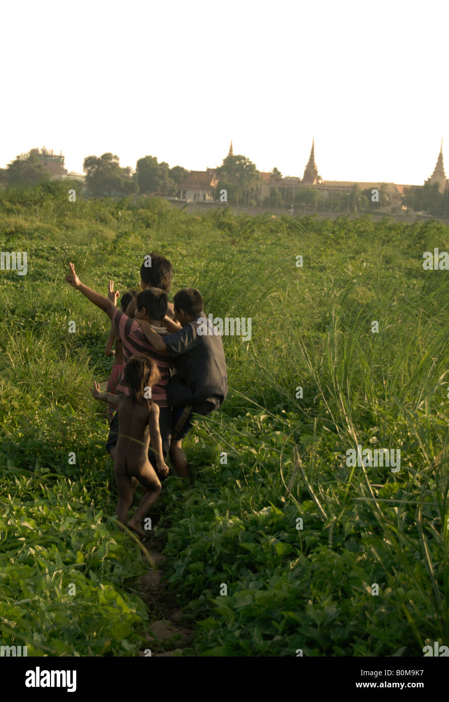 Mekong children playing hi-res stock photography and images - Alamy