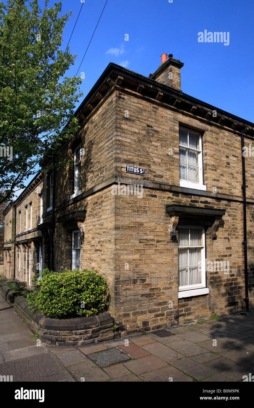 Unesco world heritage site saltaire village hi-res stock photography ...