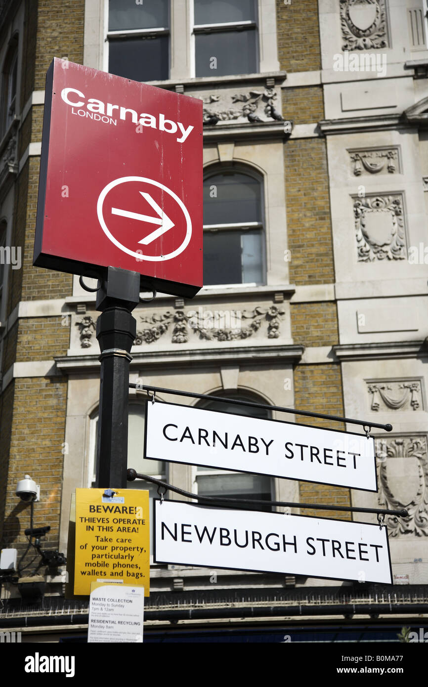 Carnaby Street Sign London UK Stock Photo - Alamy